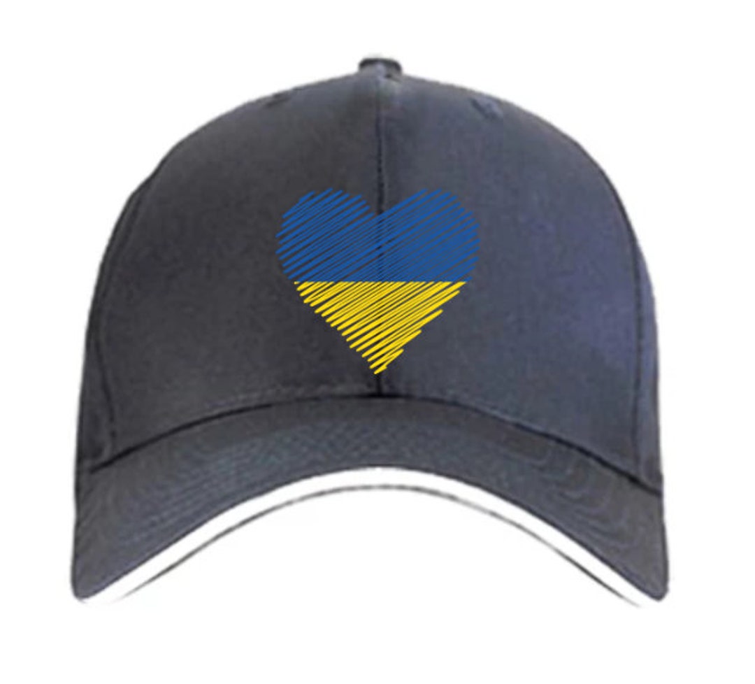 Baseball Cap Black With the Heart of Ukraine, Made in Ukraine ...