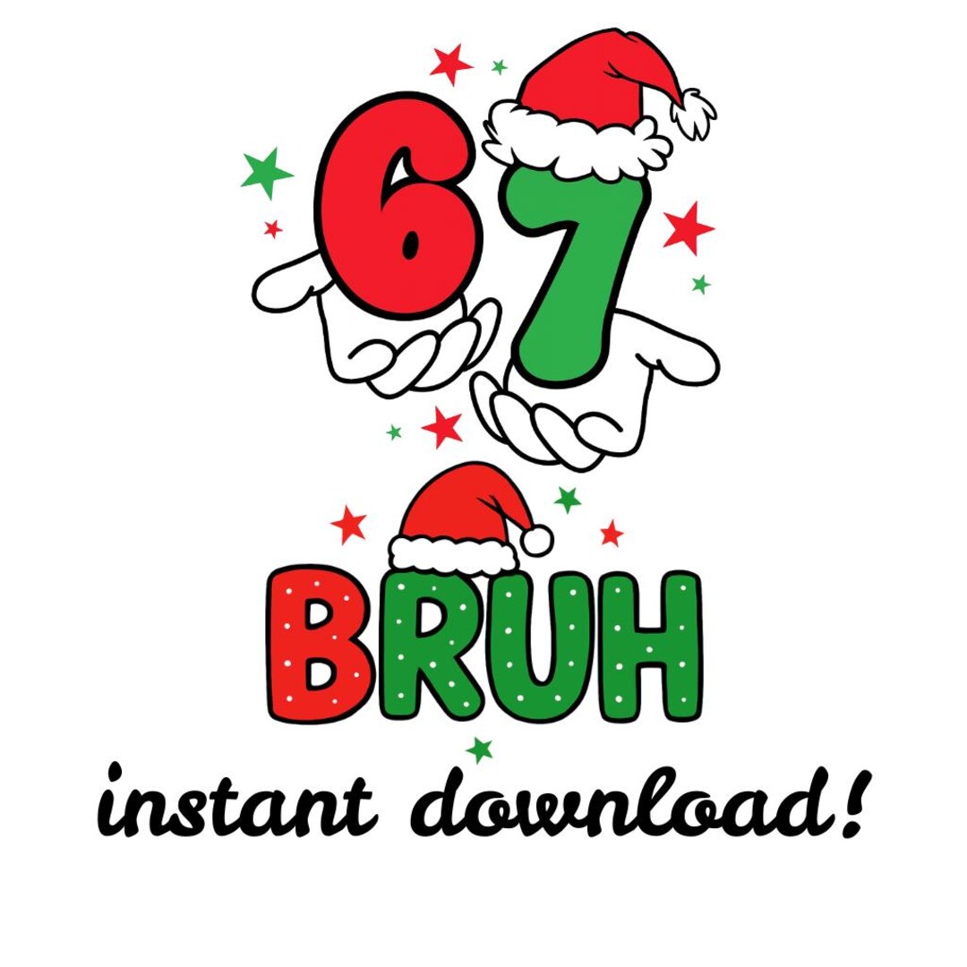 6 7 Christmas Jumper Six Seven Meme Fun 67 Six Seven Meme Png Bundle ...