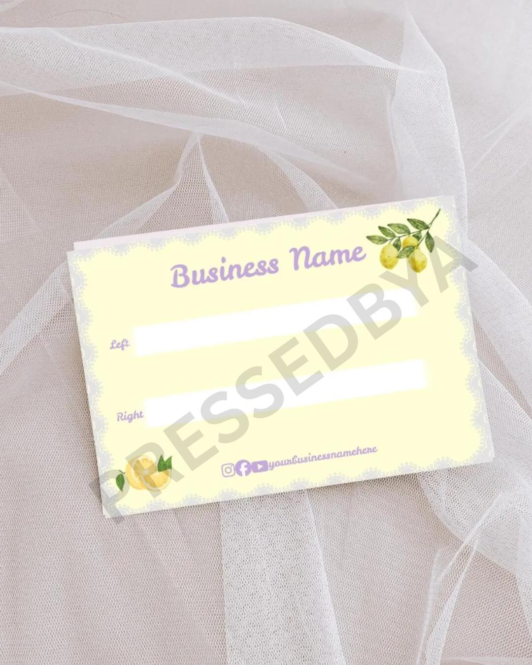 Nail Tech Template Procreate Canva | Press on Nail Backing Card ...