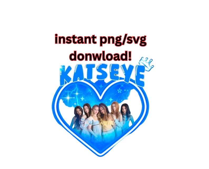 Katseye Merch Logo Group Picture Vector 2025 SVG/PNG Poster, Vector ...