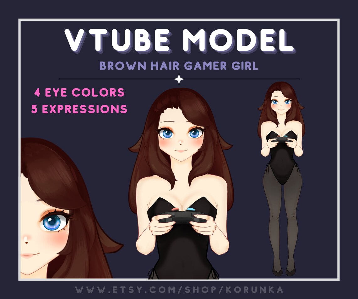 Vtube Model Ready to Use Gamer Girl Avatar for Twitch or - Etsy Australia
