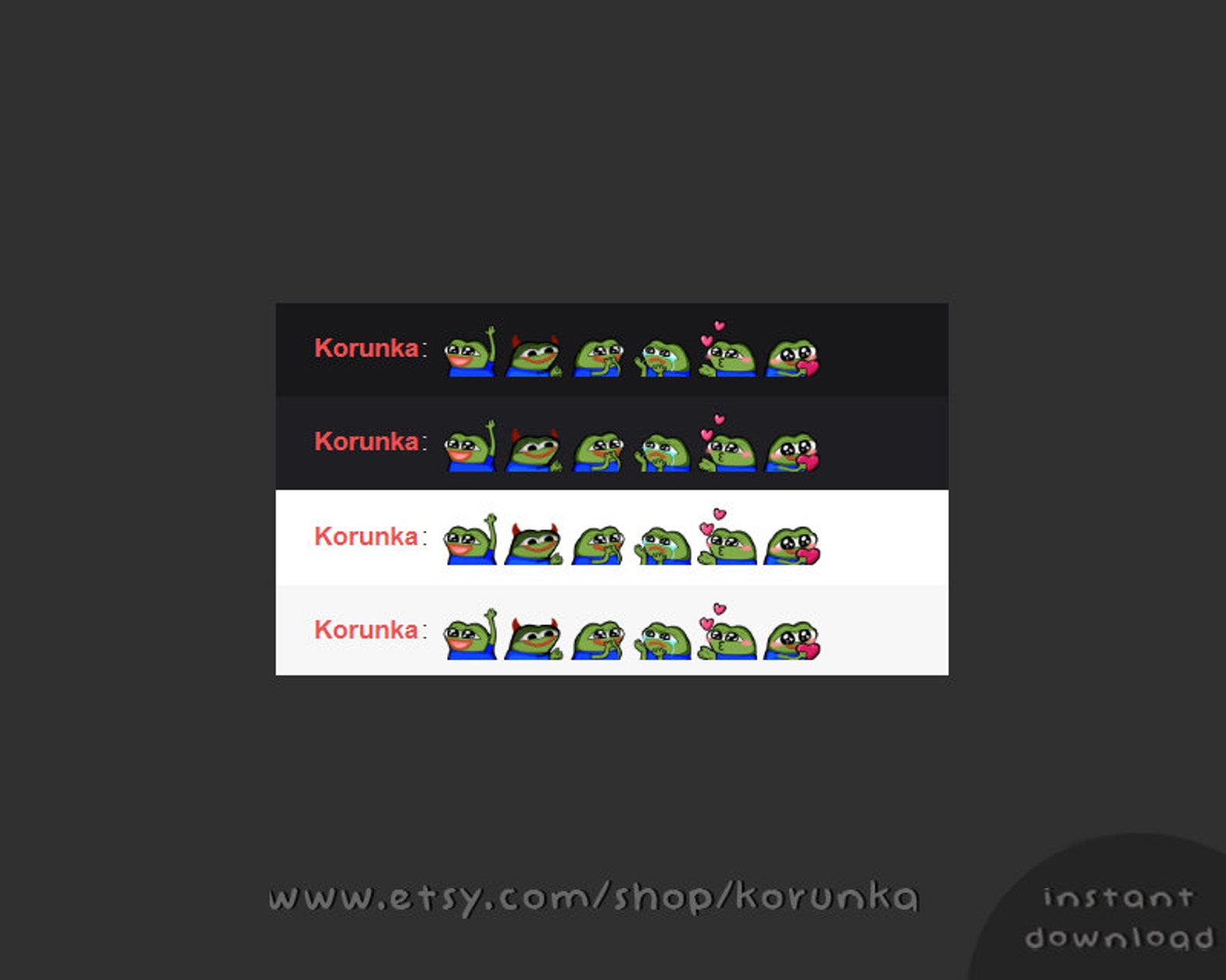 Peepo Pepe Emotes for Your Twitch Youtube Discord 1x | Etsy