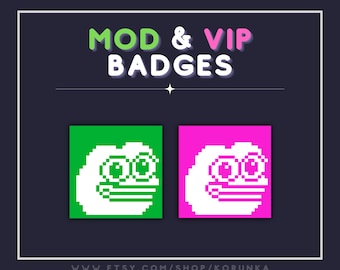 Twitch Vip Mod Badge - Etsy