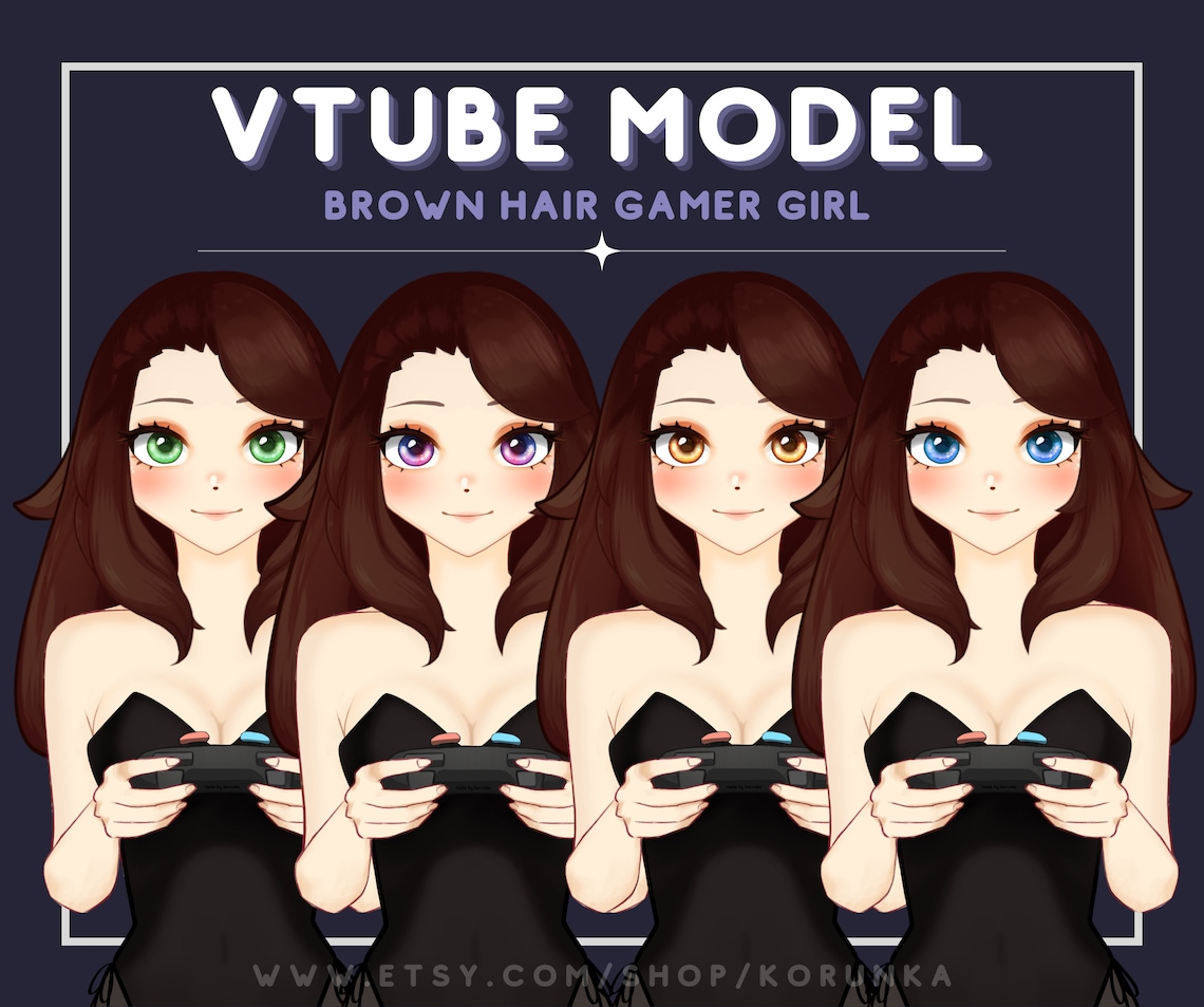 Vtube Model Ready to Use Gamer Girl Avatar for Twitch or - Etsy