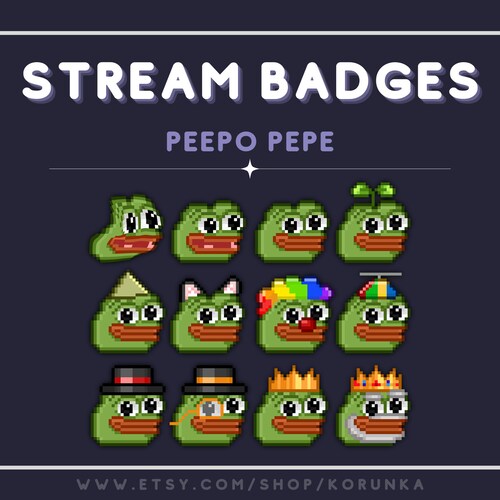 Pixel Peepo Sub/bit Badges - Etsy