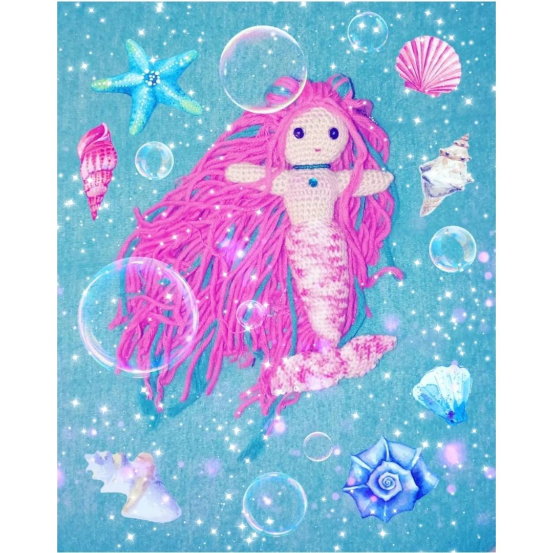 Marisa the Mermaid (pink Crochet Mermaid) - Etsy