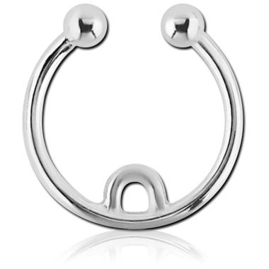 Adjustable Fake Frenum Piercing Ring, Penis Piercing Ring, Cock Glans ...