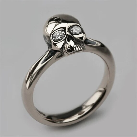 Skull Cock Ring Diamond Skull Penis Ring 925 Sterling - Etsy