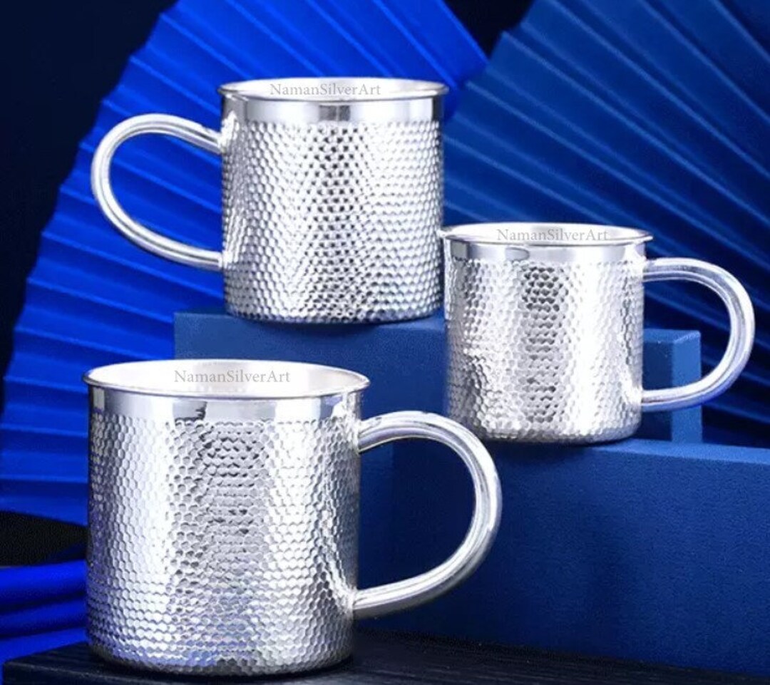 999 Silver Water Cup With Hammered Texture Silver Articles for Gift 200 ...