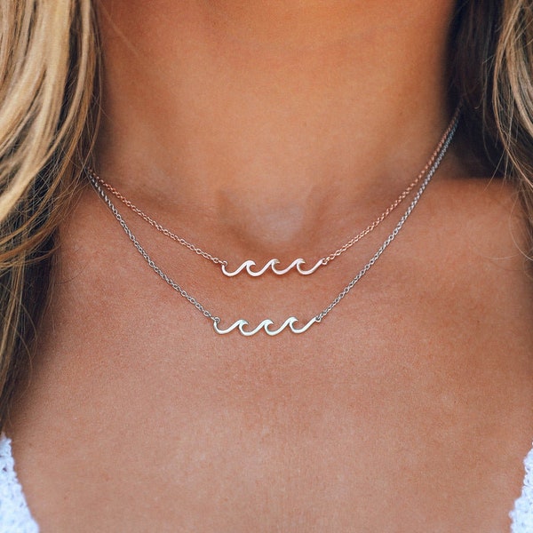 Wave Necklace - Etsy