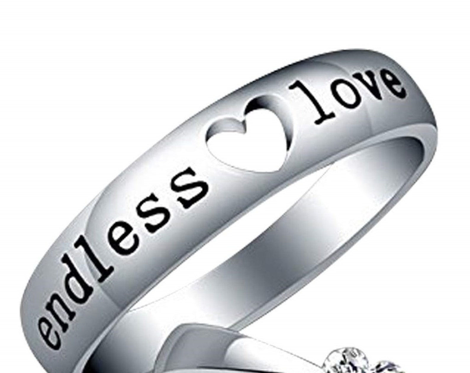 Silver Couple Rings Endless Love Ring His and Her Ring | Etsy