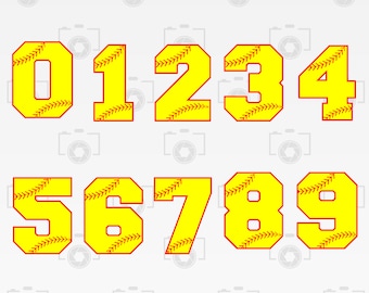 Softball numbers | Etsy
