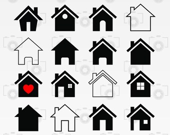 Sweet home clipart | Etsy