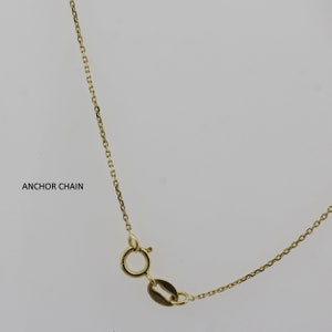 18k Gold Chain in 16 Inch and 18 Inch, Box Gold Chain and Anchor Gold ...