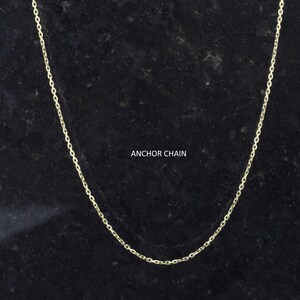 18k Gold Chain in 16 Inch and 18 Inch, Box Gold Chain and Anchor Gold ...