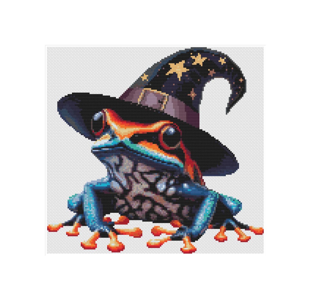 Frog Cross Stitch Pattern, Frog Cross Stitch, Toad Cross Stitch ...