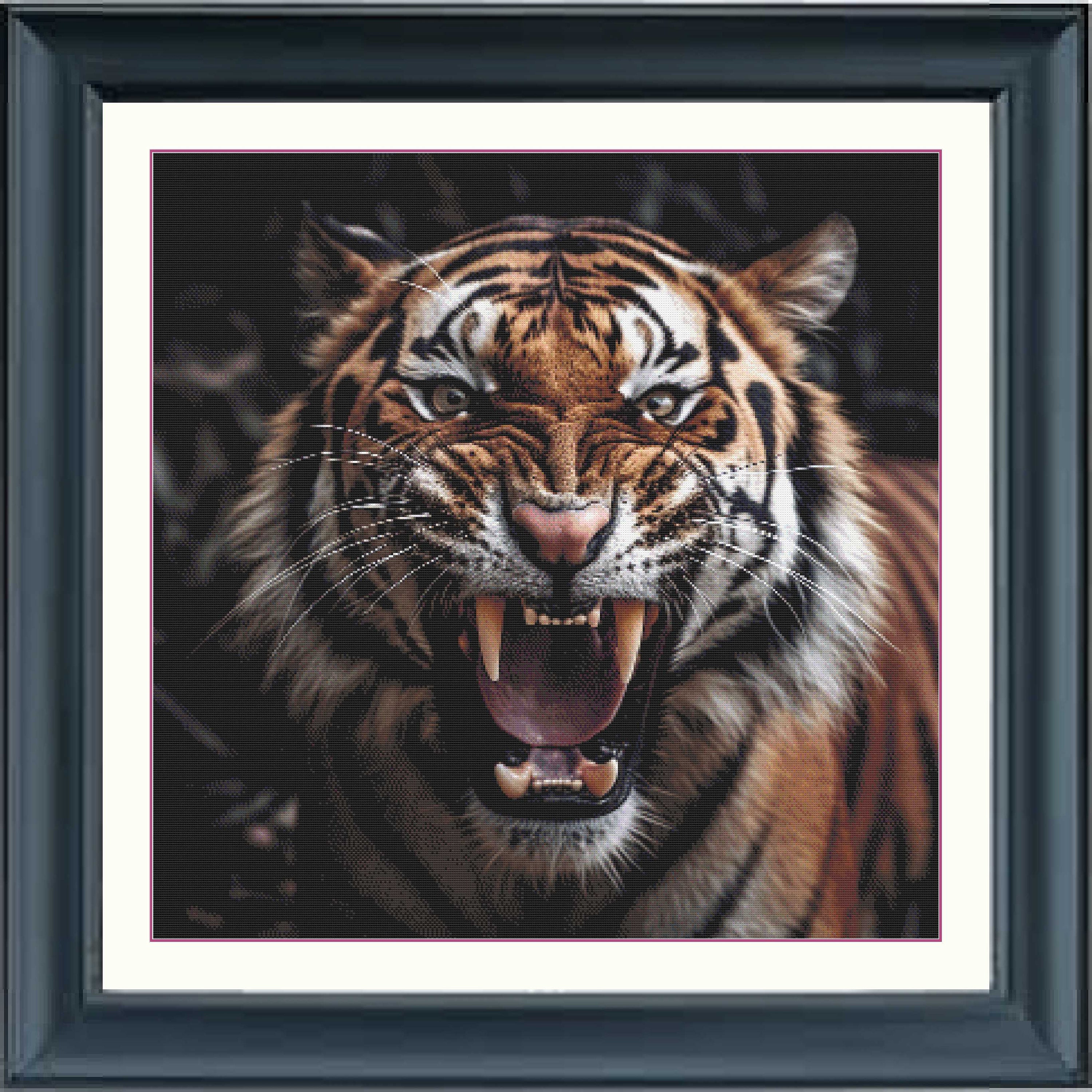 Tiger Cross Stitch, Tigres Cross Stitch, Cats to Embroider, Wild to ...