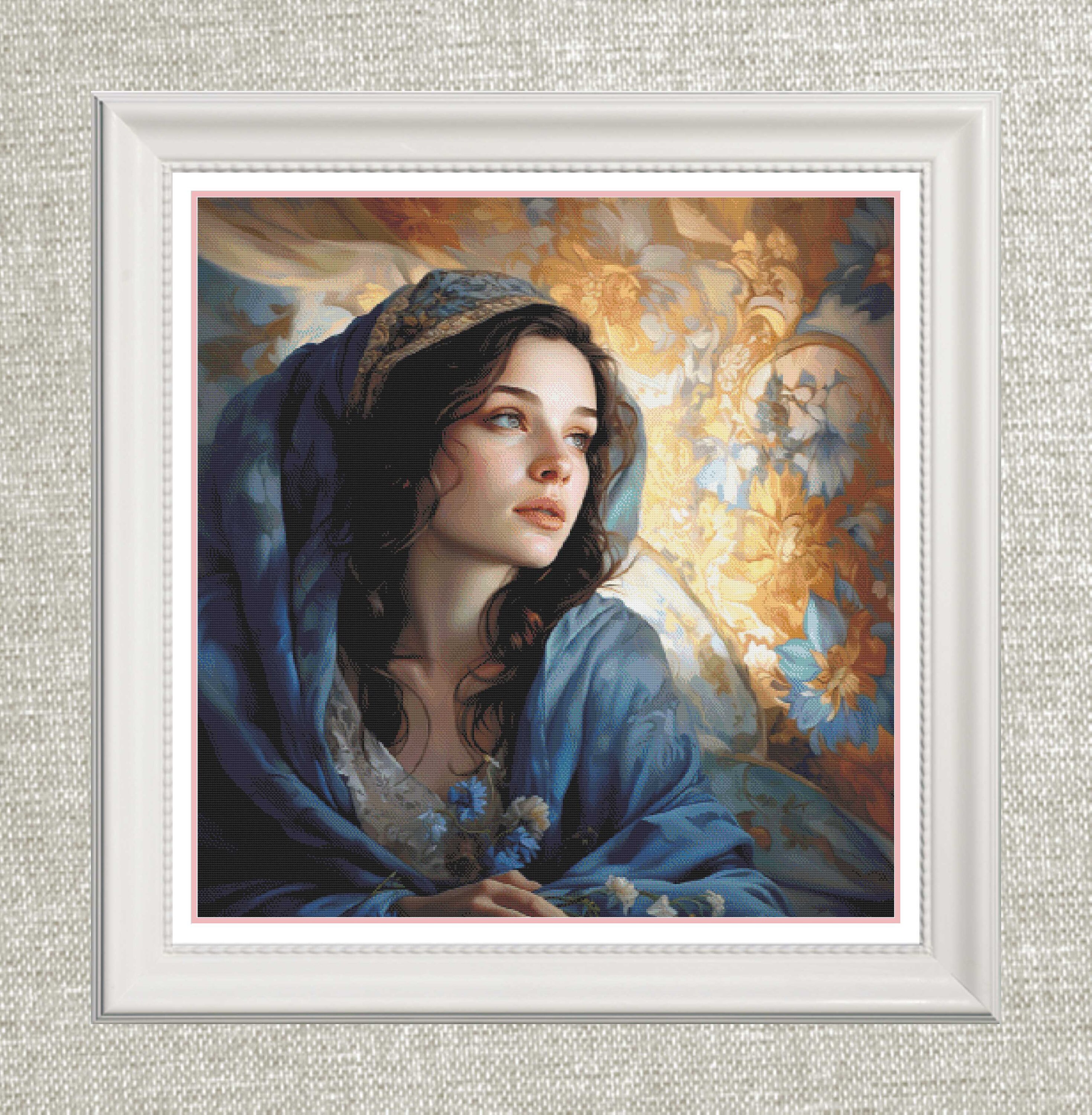 Cross Stitch Woman, Virgin to Embroider, Cross Stitch Goddess, Cross ...