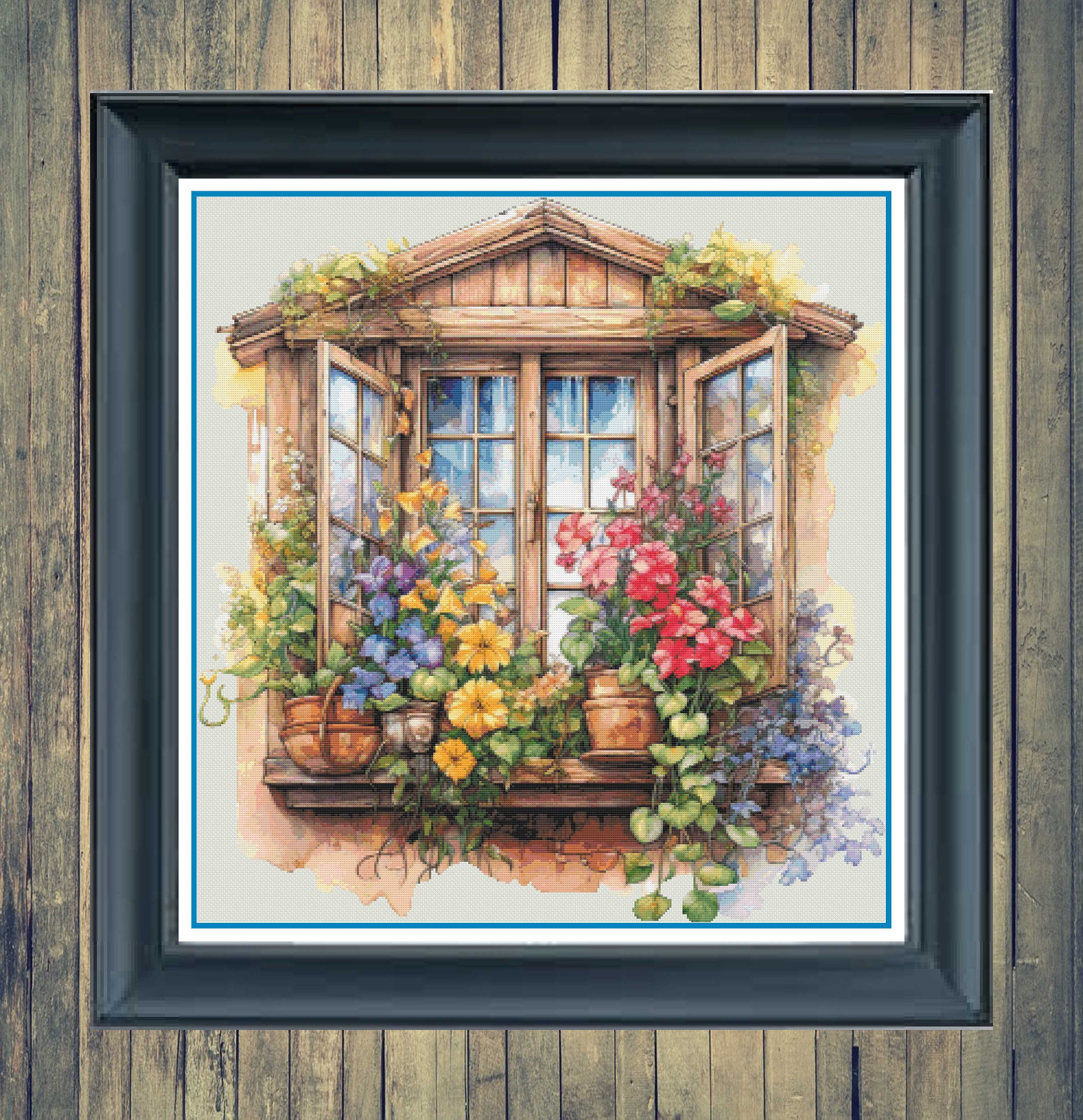 Cross Stitch Window, Balcony to Embroider, Cross Stitch Facade, Cross ...