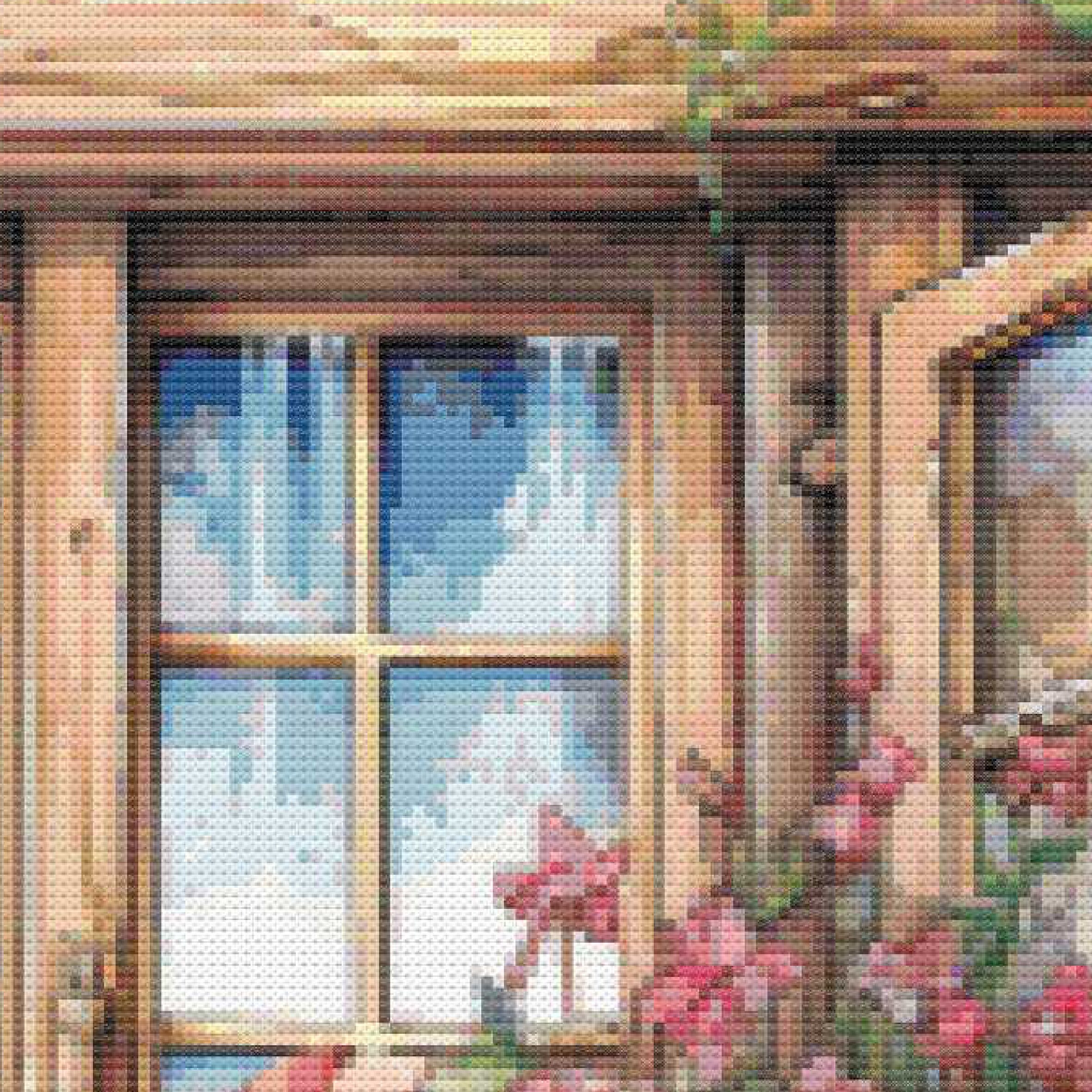 Cross Stitch Window, Balcony to Embroider, Cross Stitch Facade, Cross ...