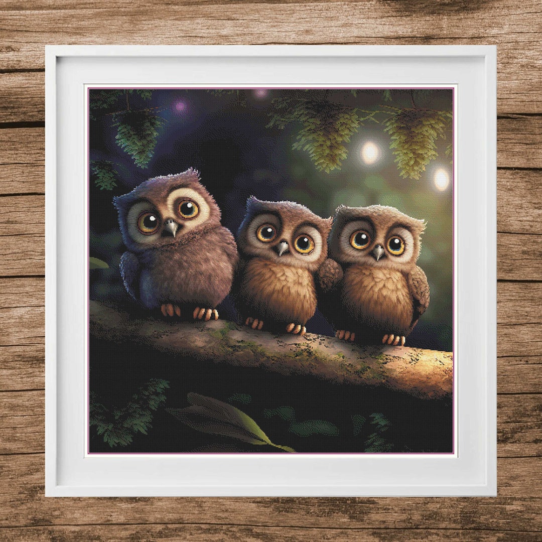 Cross Stitch Birds, Cross Stitch Owl, Owl to Embroider, Embroider Owl ...