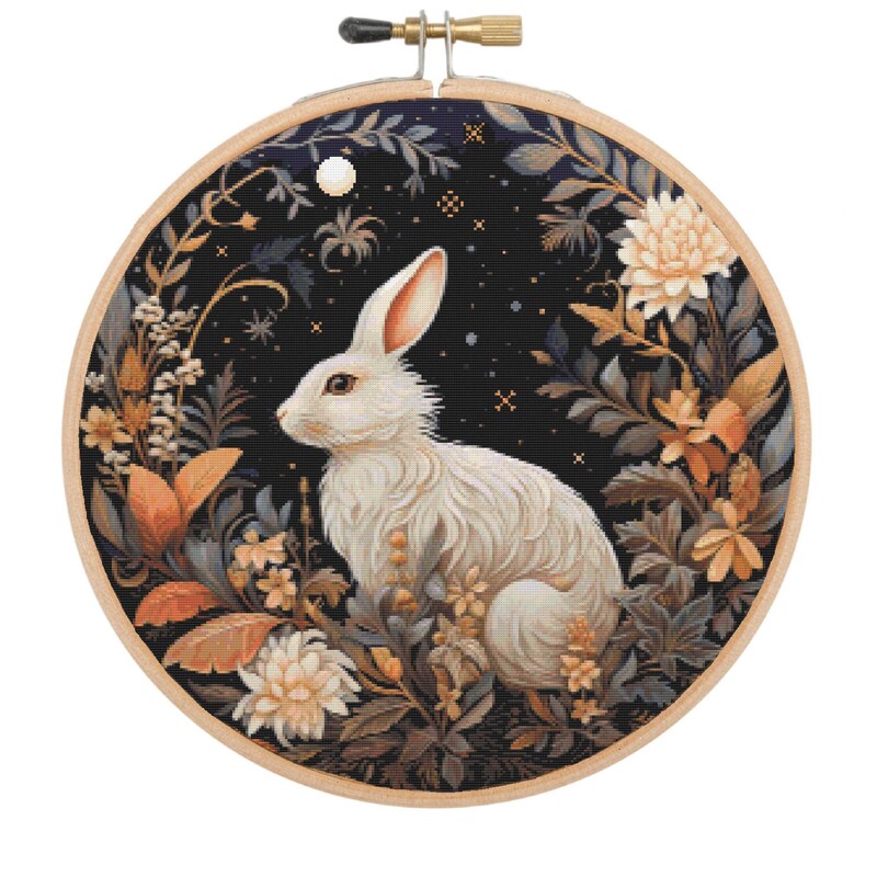 Rabbit Cross Stitch - Etsy