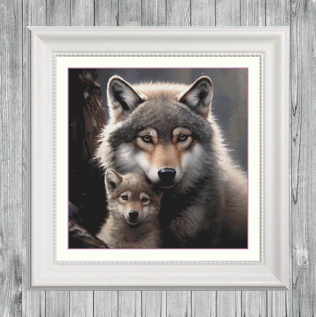 Wolf Cross Stitch, Wolves Cross Stitch, Cat to Embroider, Wild to ...