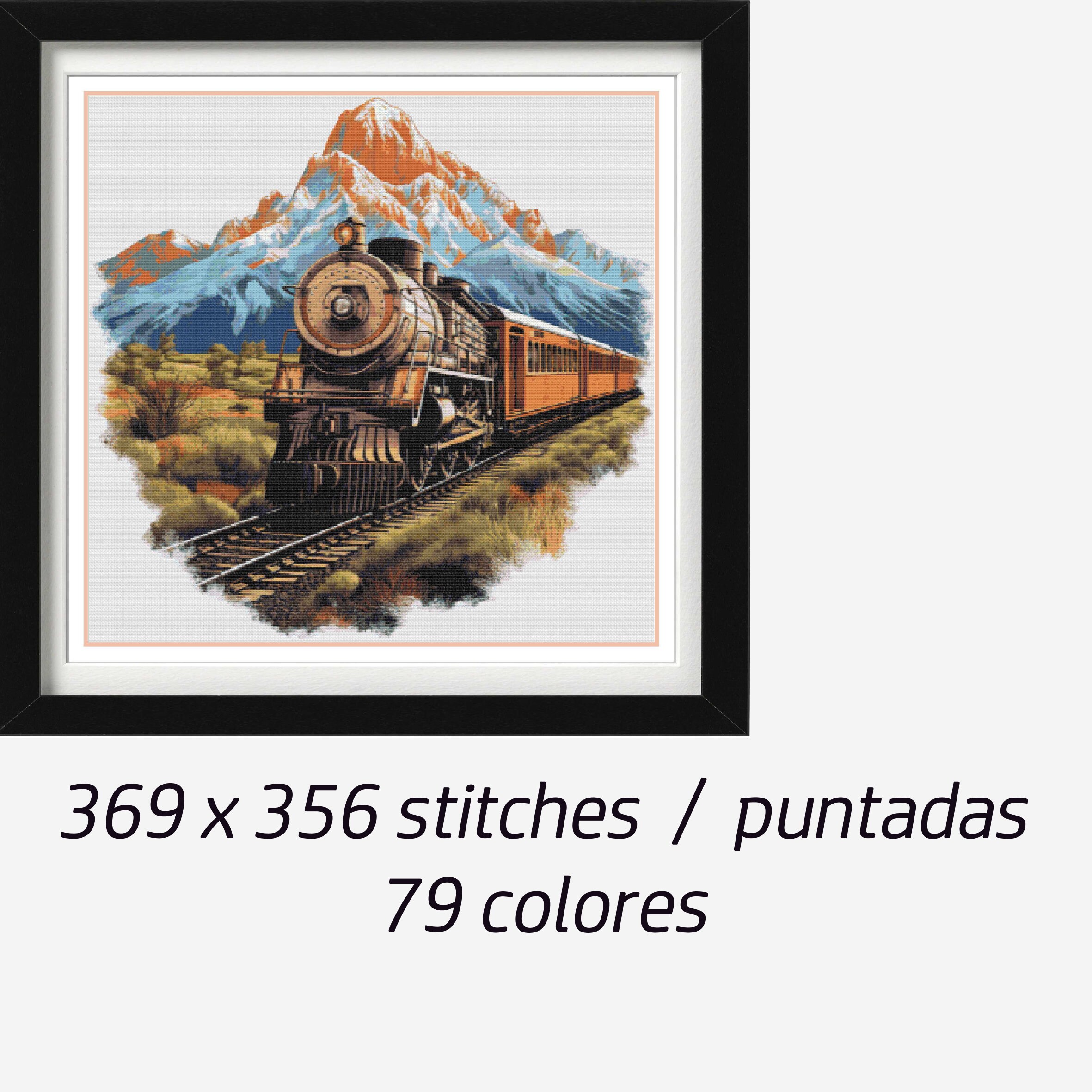 Cross Stitch Train, Landscape to Embroider, Cross Stitch Trains, Autumn ...