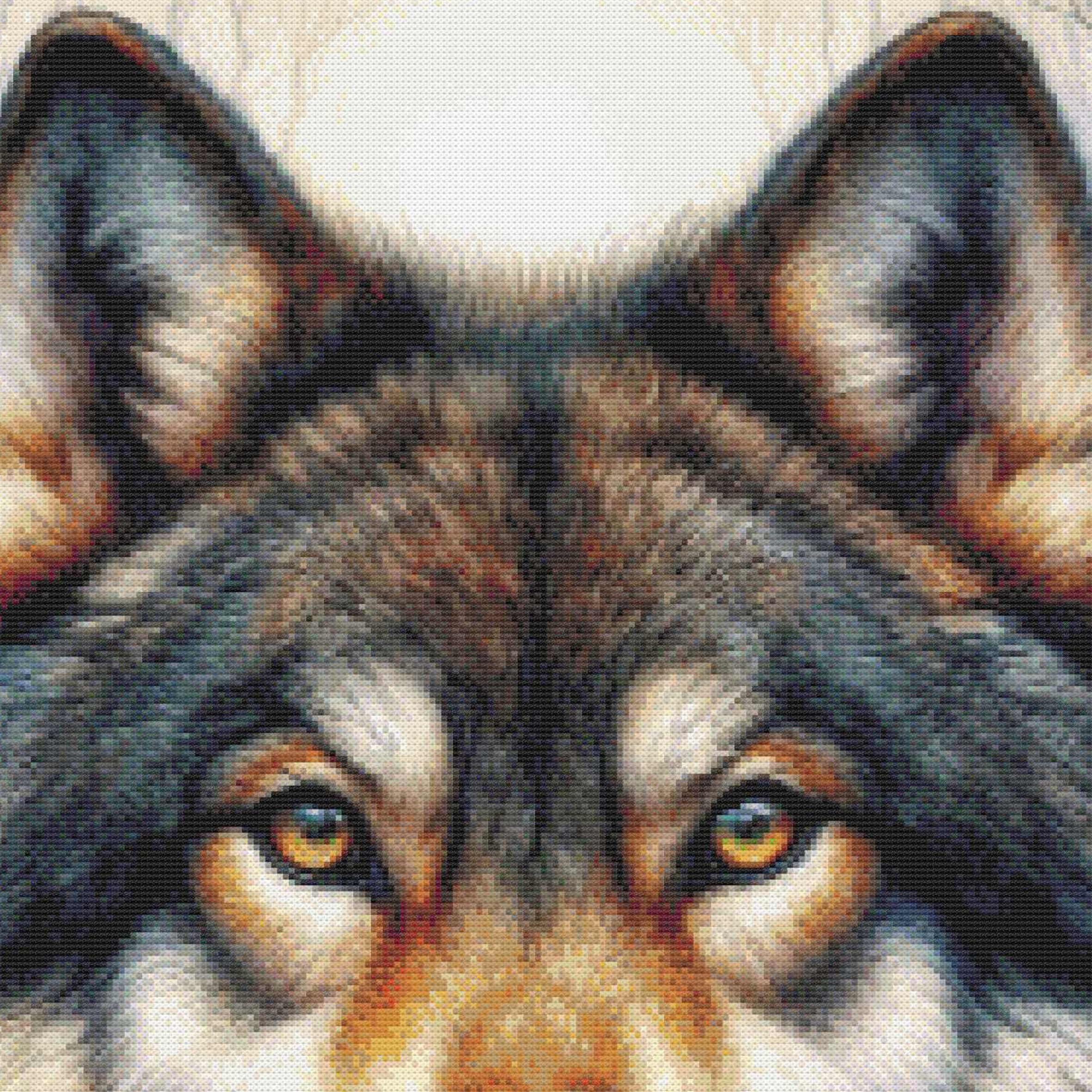 Wolf Cross Stitch, Wolf Cross Stitch, Forest Cross Stitch, Wolf Pattern ...