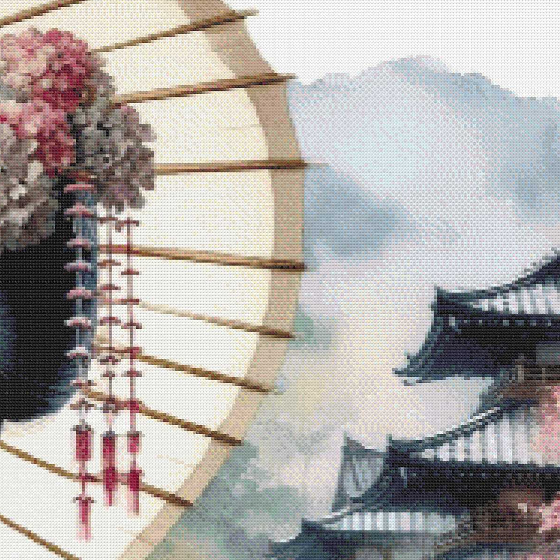 Geisha Cross Stitch, Geisha Cross Stitch Pattern, Woman Cross Stitch ...