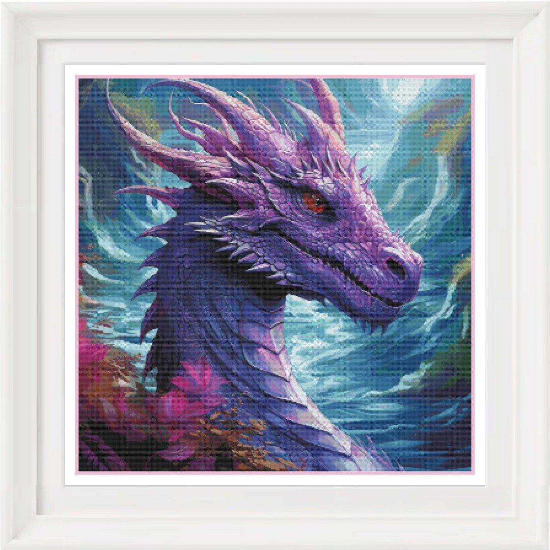Dragon Cross Stitch, Monster to Embroider, Magic Cross Stitch, Fantasy ...