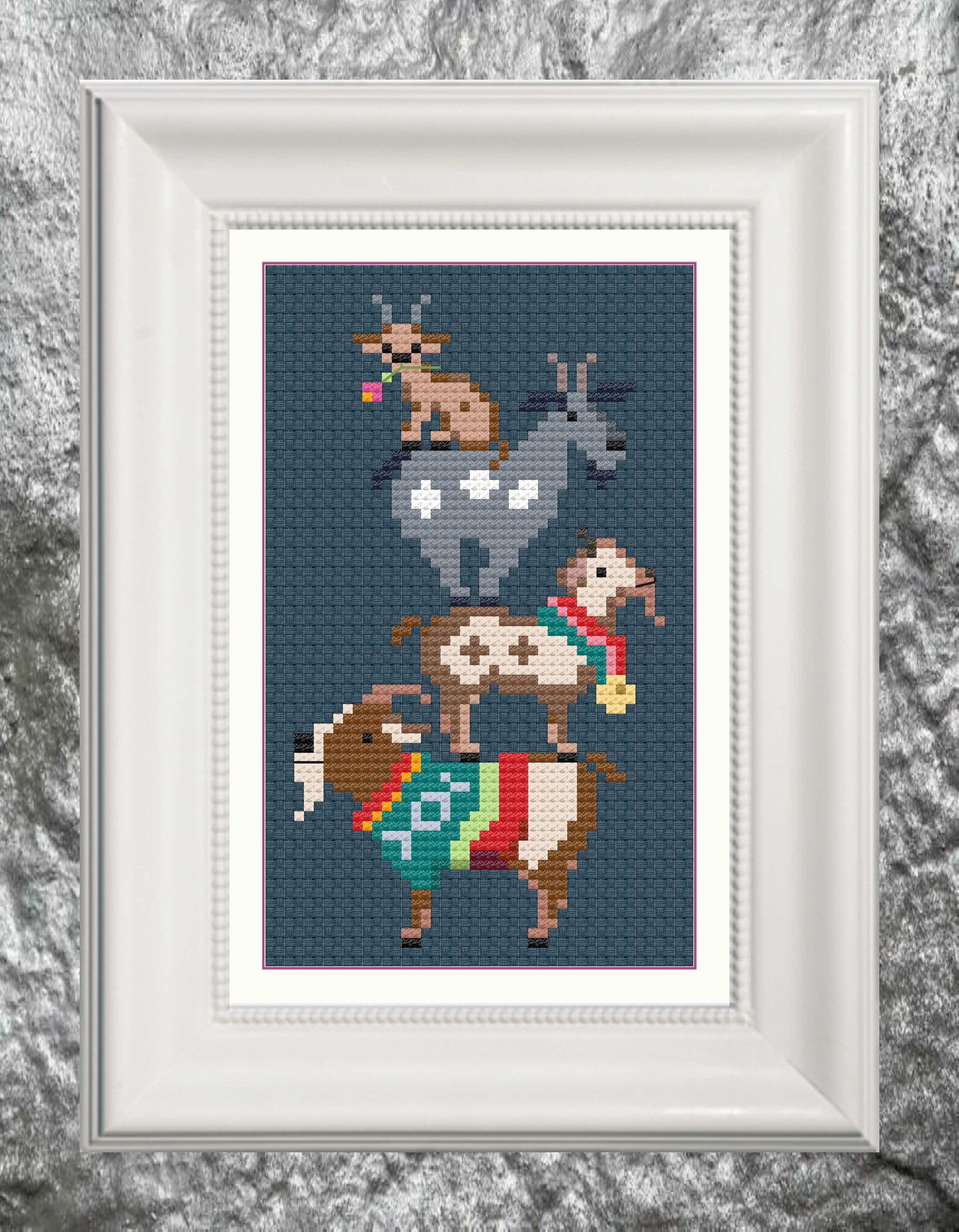 Goat Cross Stitch, Goat Pattern, Goat Cross Stitch, Farm Cross Stitch ...