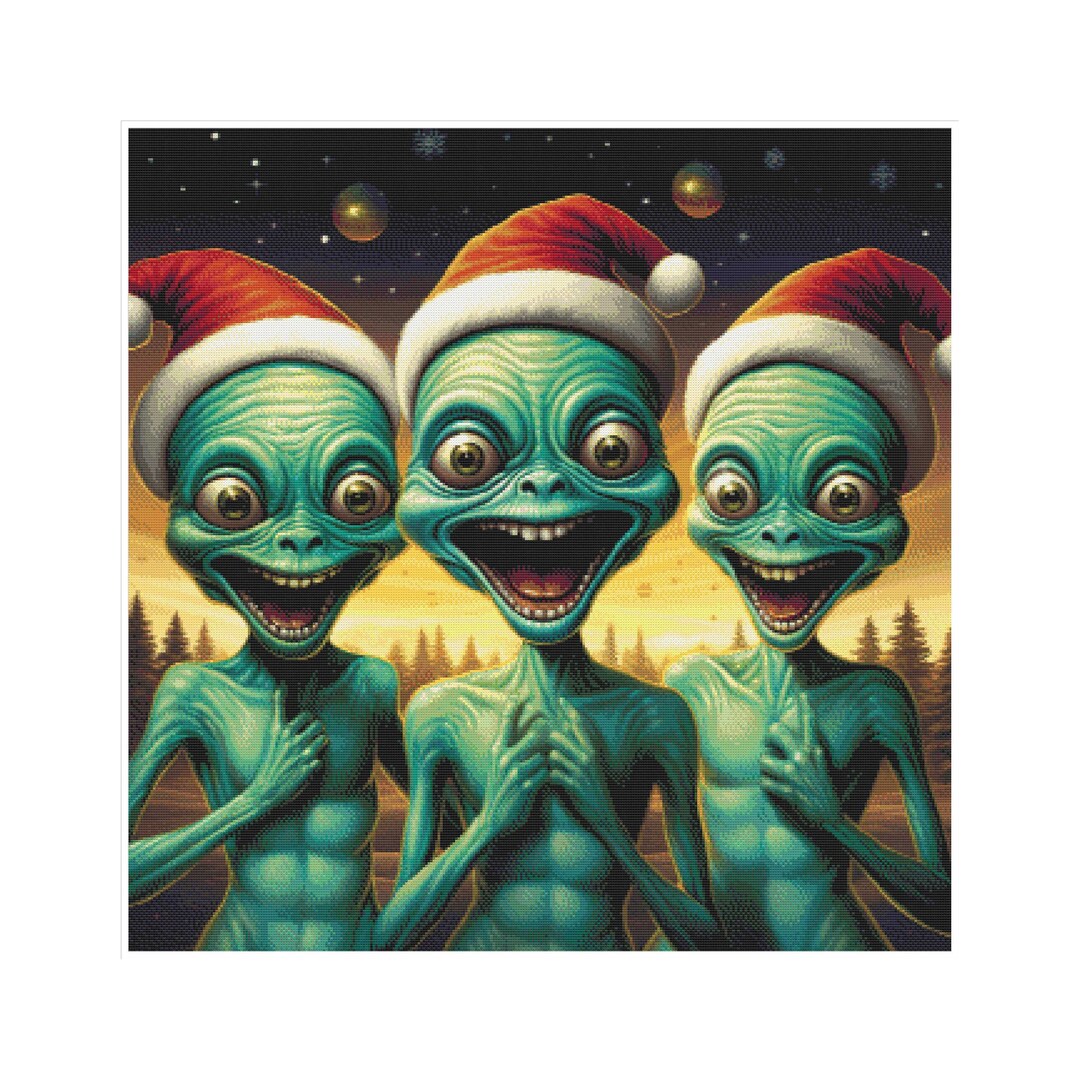 Alien Cross Stitch, Extraterrestrial to Embroider, Alien Cross Stitch ...