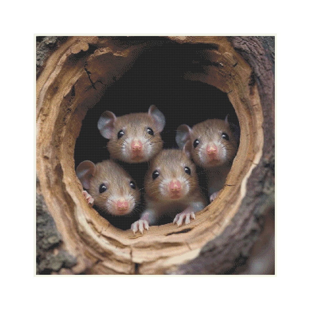 Cross Stitch Mice, Cross Stitch Mice, Animal to Embroider, Pet to ...