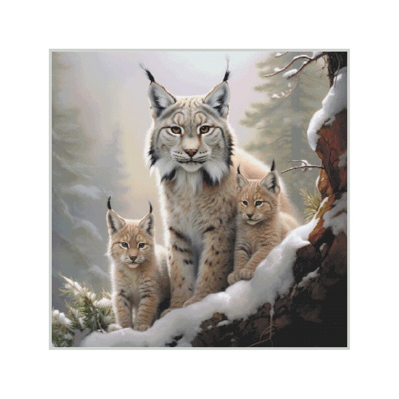 Cross Stitch Feline, Cross Stitch Lynxes, Cats to Embroider, Wild to Embroider, Lynx Cross ...