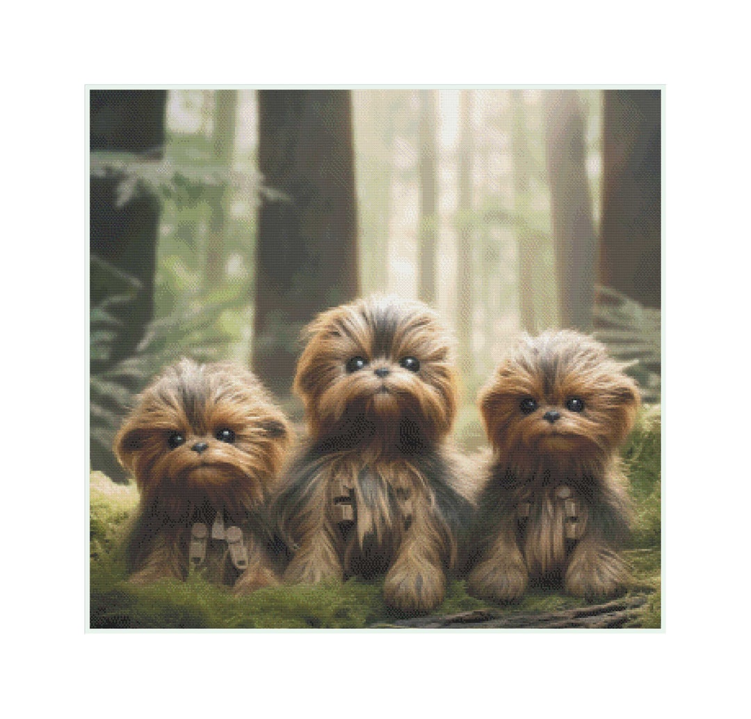 Chewbacca Cross Stitch, Griffon to Embroider, Cross Stitch Brussels ...