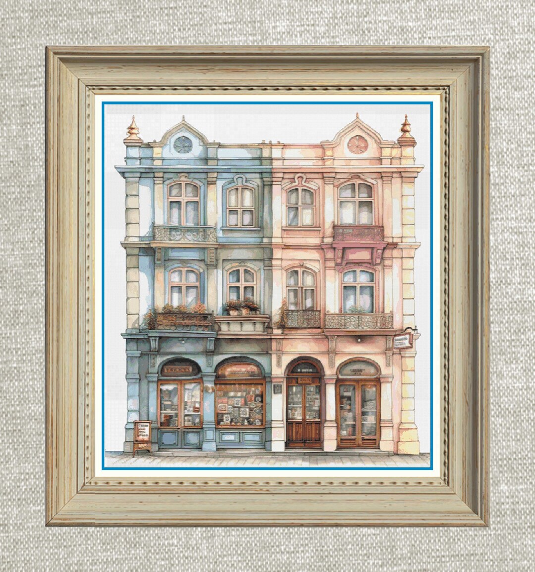 Cross Stitch Houses, Facade to Embroider, Cross Stitch Shop, City Cross ...