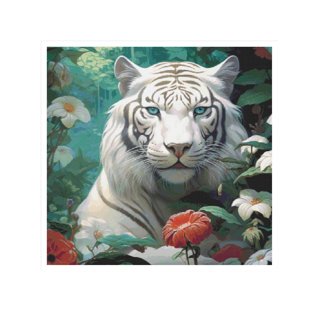 Tiger Cross Stitch, Tigers Cross Stitch, Wild Pattern, Jungle Cross ...