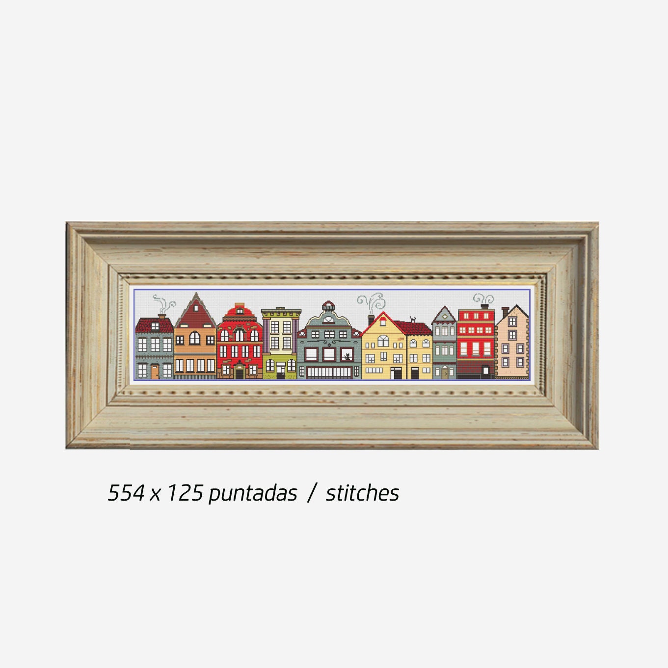 Cross Stitch Houses, Cross Stitch City, Cross Stitch Houses, Modern ...