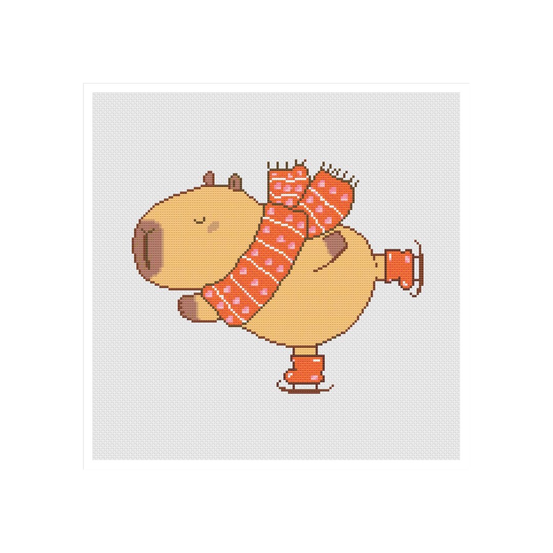 Capybara Cross Stitch, Christmas Pattern, Capybara Cross Stitch Pattern ...