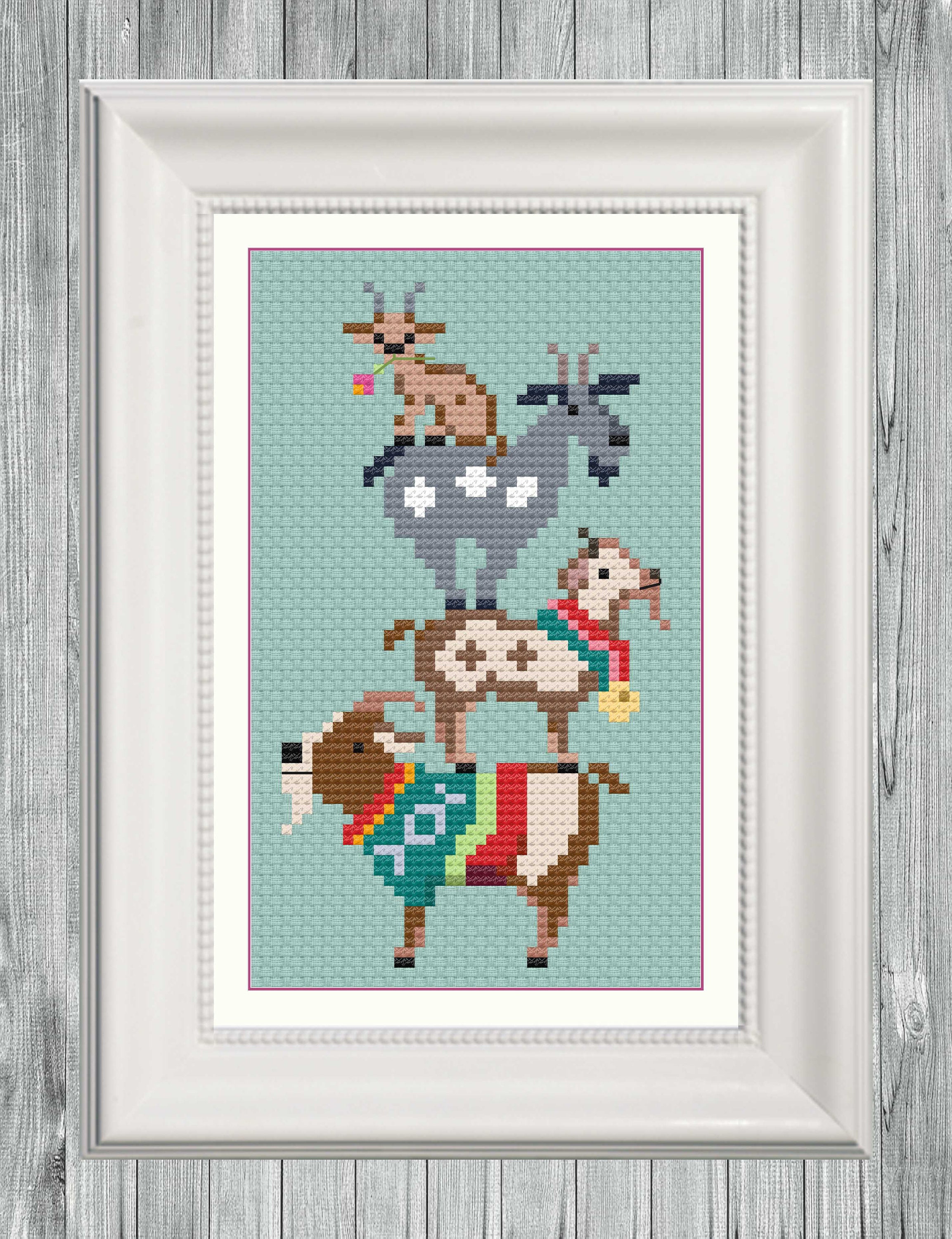 Goat Cross Stitch, Goat Pattern, Goat Cross Stitch, Farm Cross Stitch ...