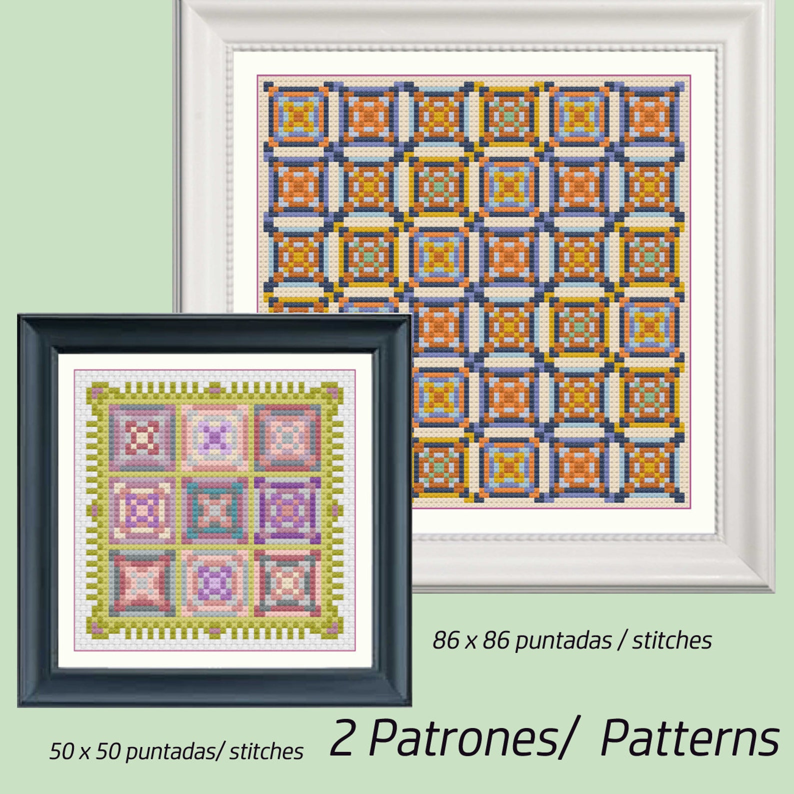 Two Cross Stitch Patterns, Cross Stitch Blankets, Crotchet Cross Stitch ...
