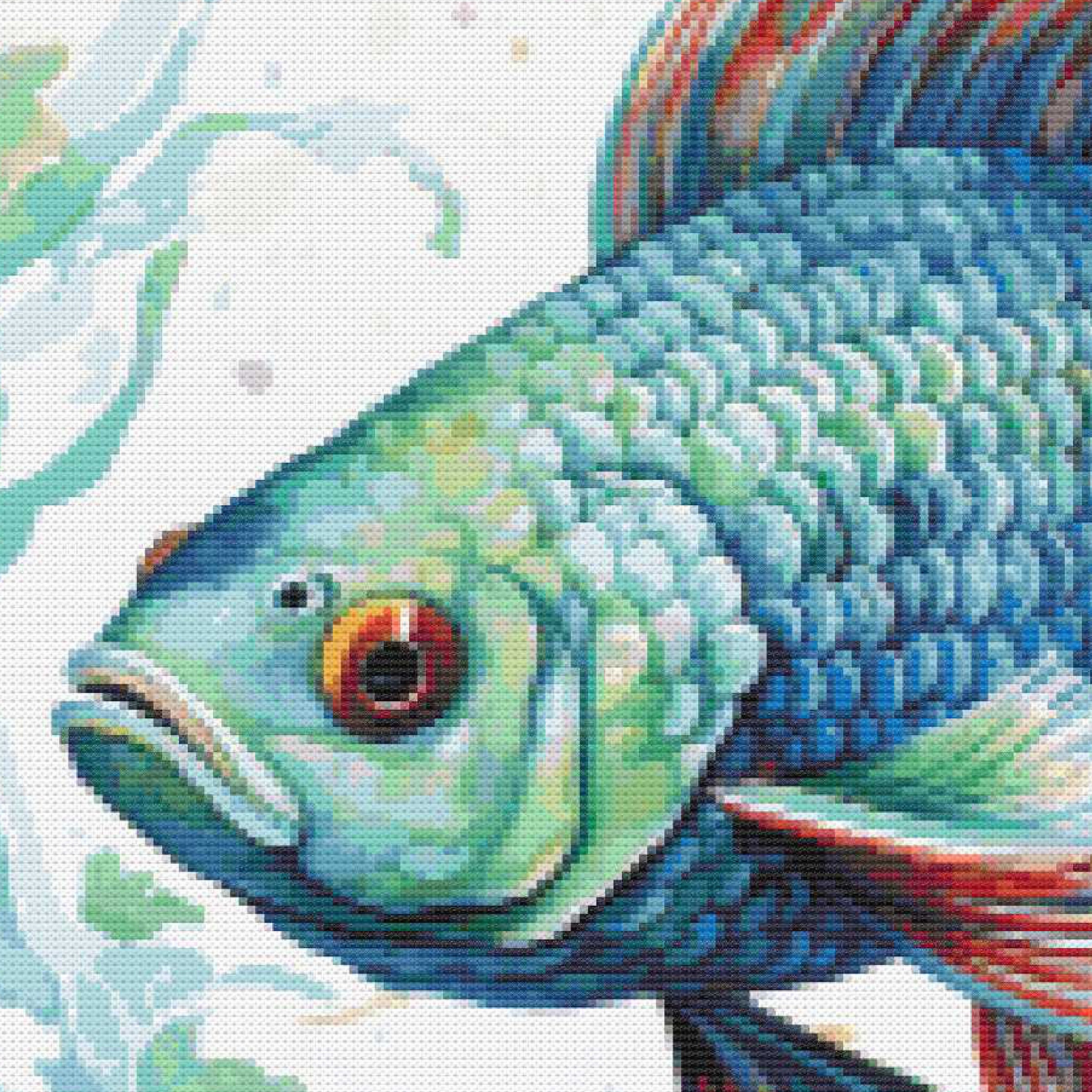 Cross Stitch Fish Cross Stitch Koi Sea to Embroider Fish to - Etsy
