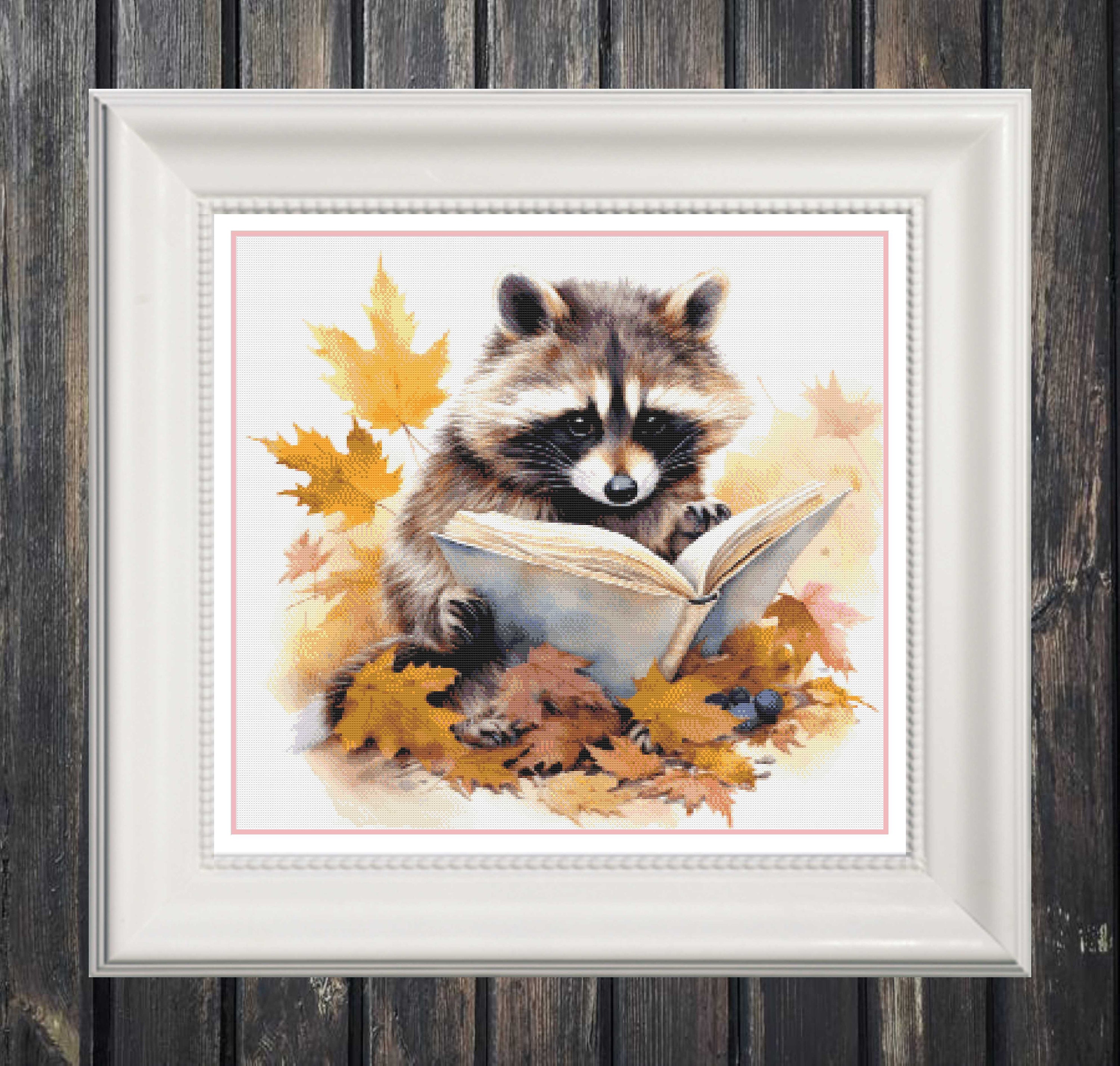 Raccoons Cross Stitch, Raccoon Cross Stitch, Animal to Embroider, Wild ...