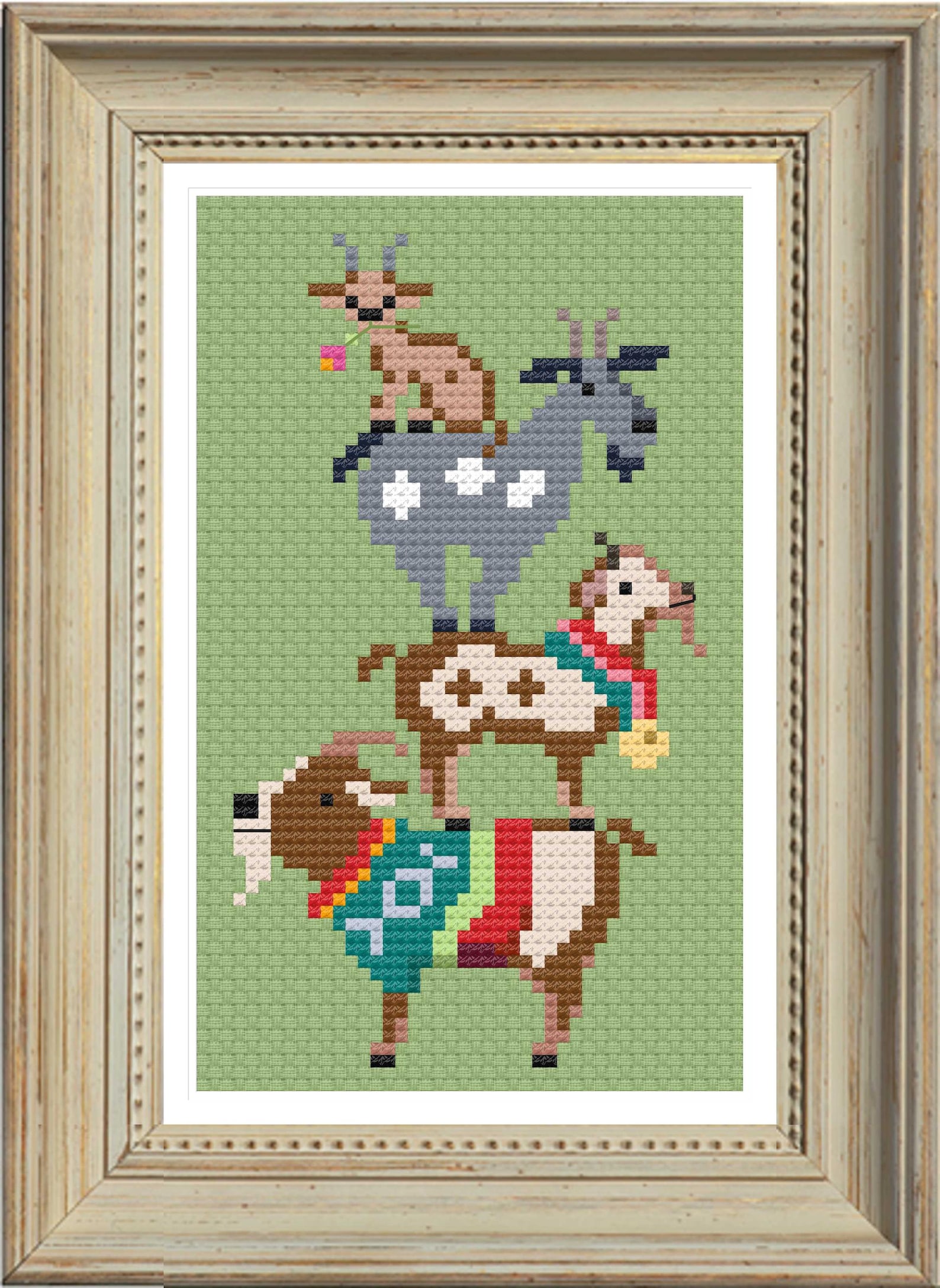 Goat Cross Stitch, Goat Pattern, Goat Cross Stitch, Farm Cross Stitch ...