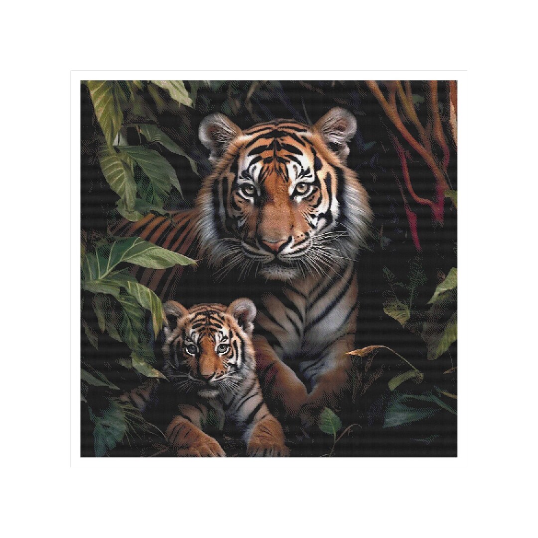 Tiger Cross Stitch, Tigers Cross Stitch, Cats Pattern, Wild Pattern ...