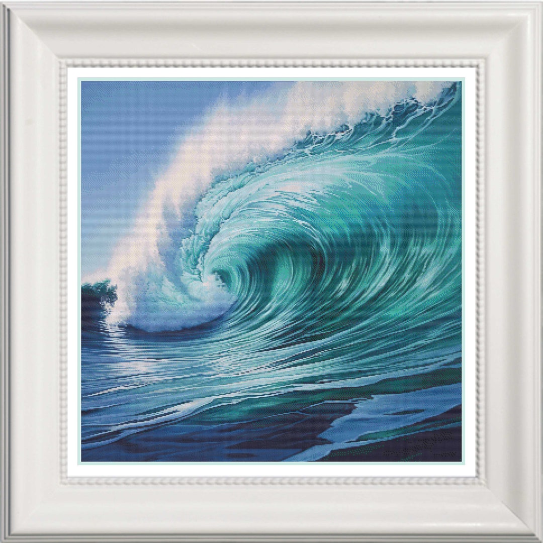 Sea Cross Stitch, Ocean Cross Stitch, Maritime Cross Stitch, Wave Cross ...