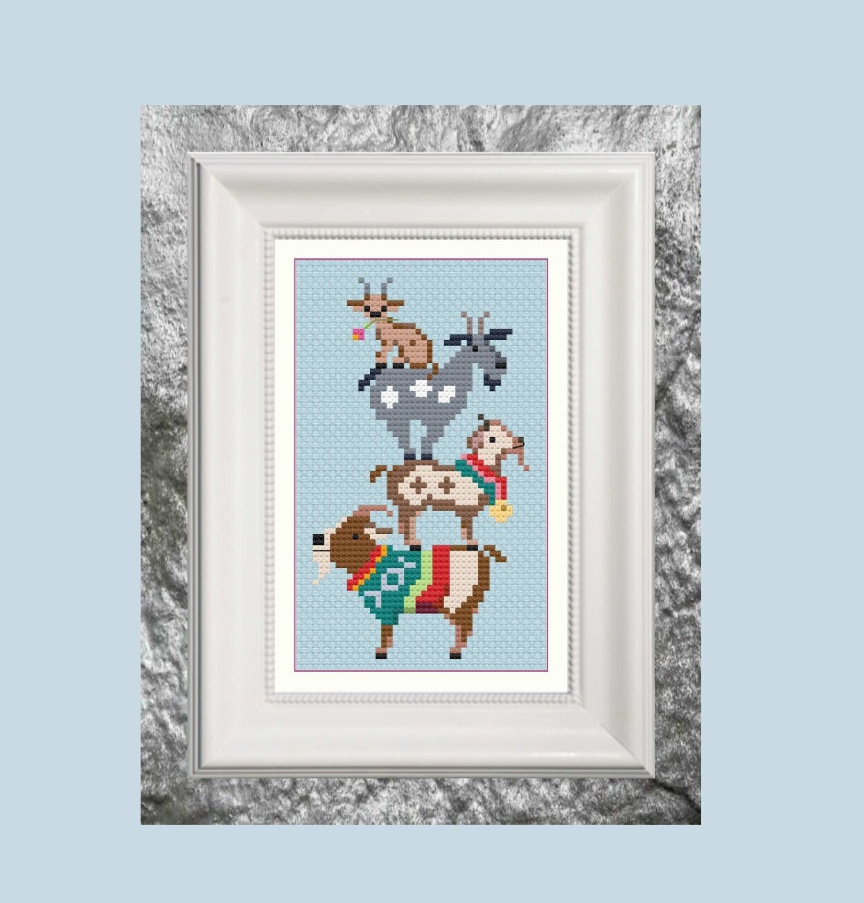 Goat Cross Stitch, Goat Pattern, Goat Cross Stitch, Farm Cross Stitch ...