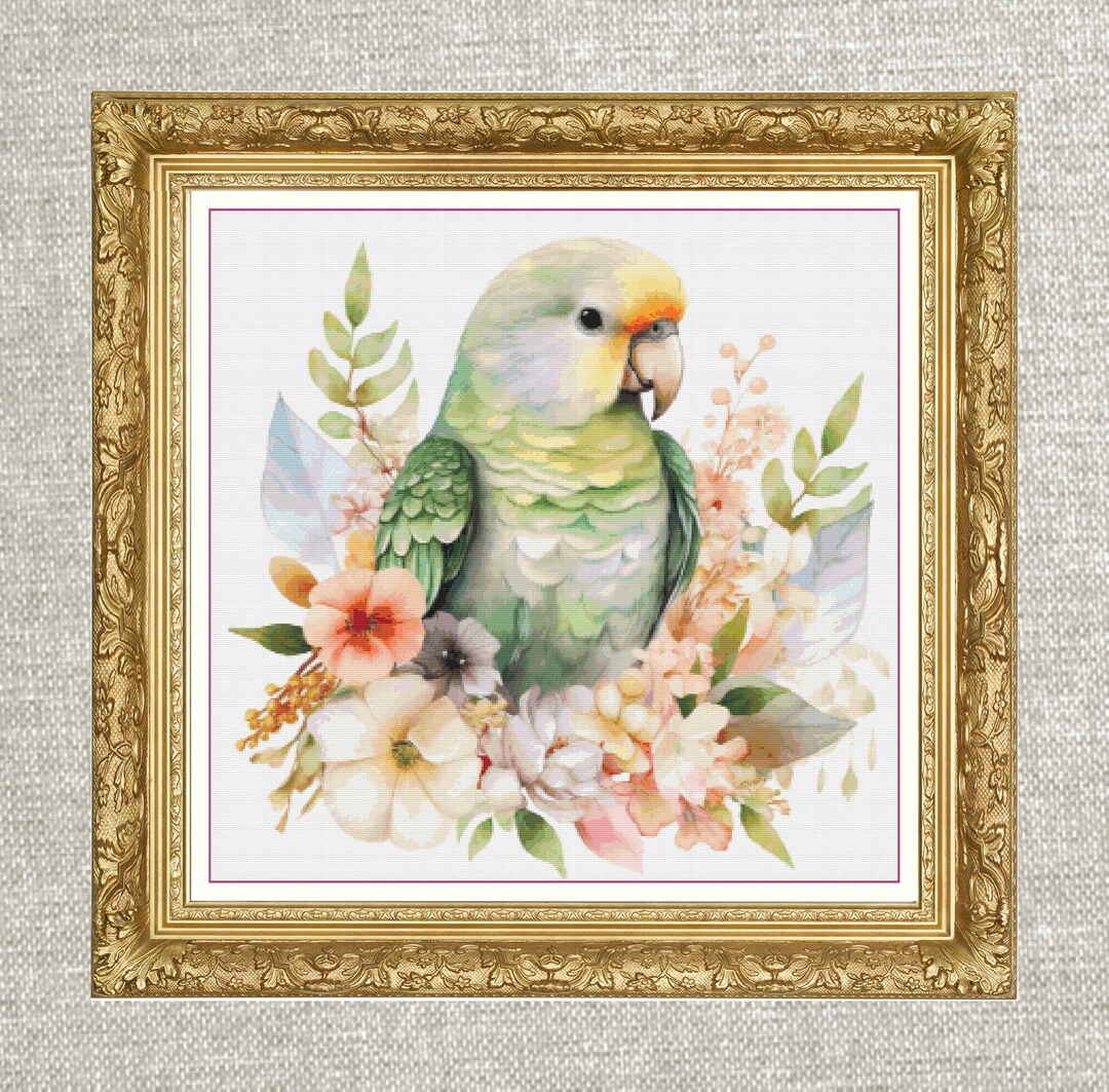 Cross Stitch Bird, Cross Stitch Parrot, Embroidery Owl, Embroidery Bird ...