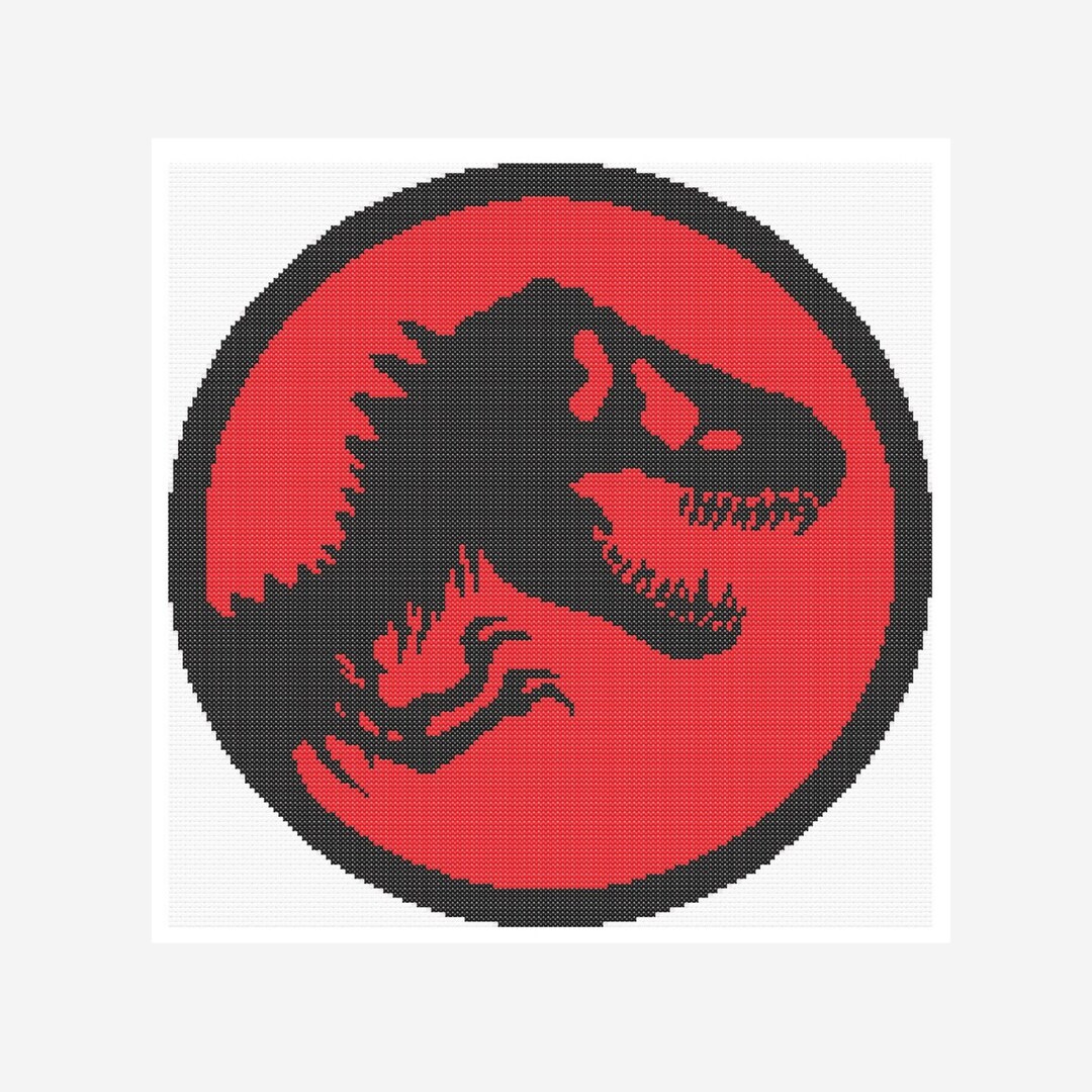 Dinosaur Cross Stitch, Jurassic Cross Stitch, Cross Stitch Poster ...